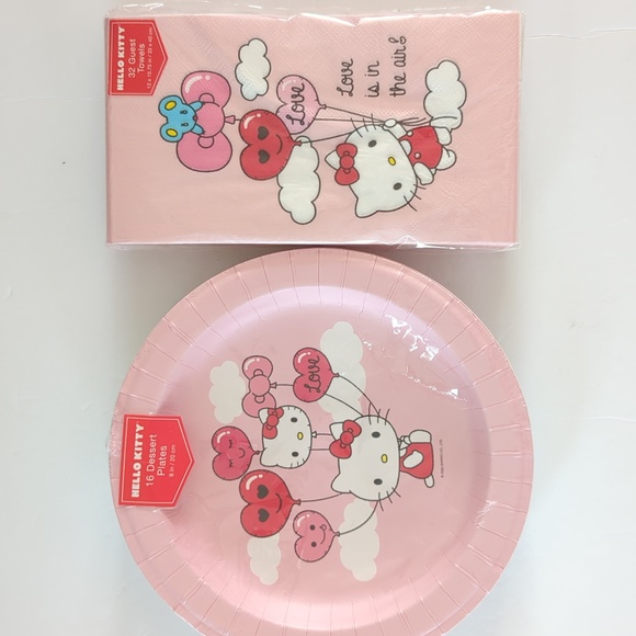 Hello Kitty | Dining | Nwt Hello Kitty Plate And Napkin Set | Poshmark